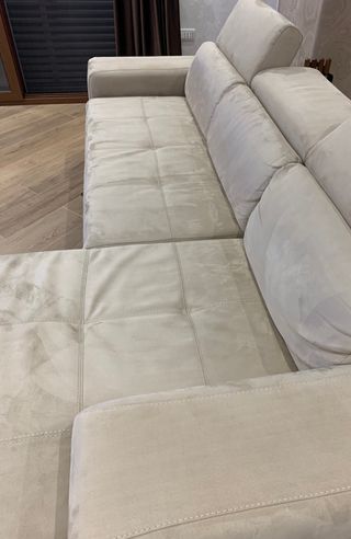 Divano letto a L in velluto 200x102