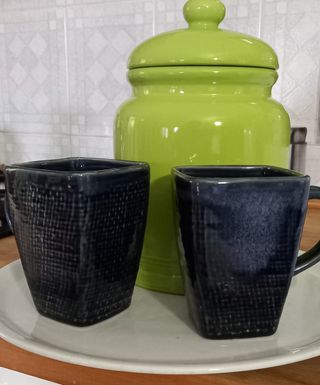 Coppia tazze quadrate