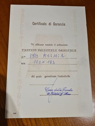 Tappeto orientale in kasmir