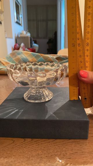 Ciotola cristallo e argento