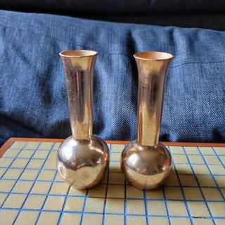Coppia vasetti vintage (rame?)