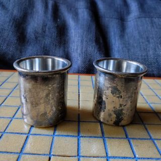 Portauovo vintage in alpacca 