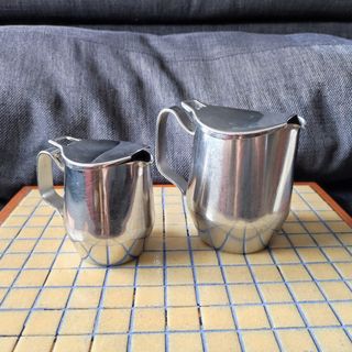 coppia bricchi acciao inox  Alfa Alessi,  vintage 