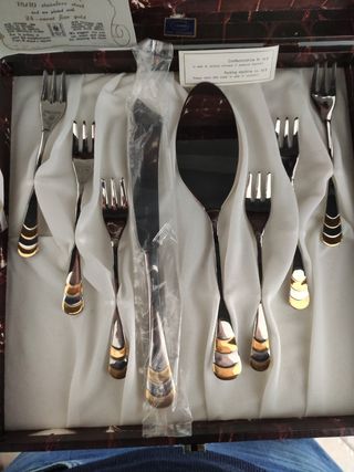 Set Dessert 8 Pezzi Posate Gottinghen in oro