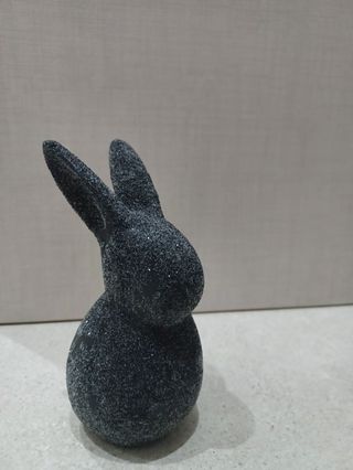 Coniglietto nero brillantinato - decoro Pasqua
