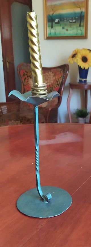 portacandele in ferro battuto 