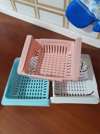 3 cestini estensibili da frigo