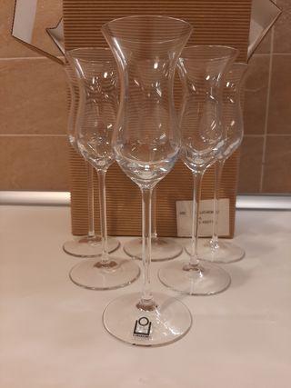 6 calici cristallo  Ichendorf soffiato in bocca