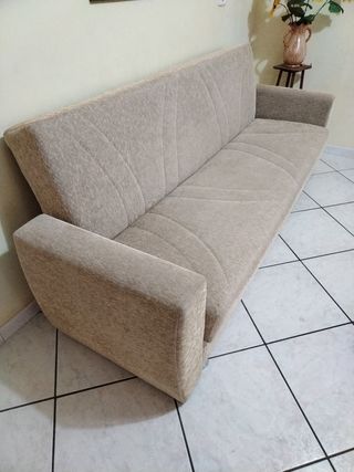 Divano letto con cassettone sotto