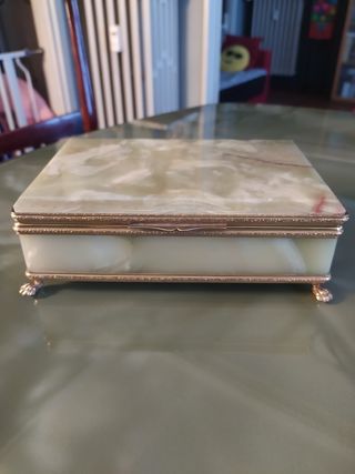 porta gioie in onice e ottone anni 50 