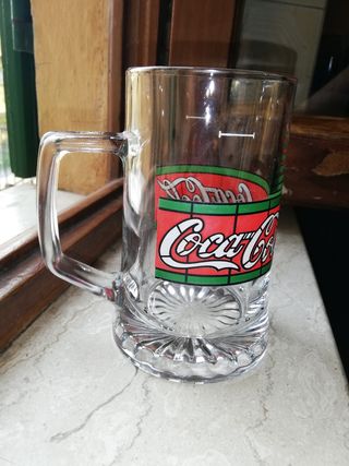 Boccale coca cola vintage a fantasia liberty