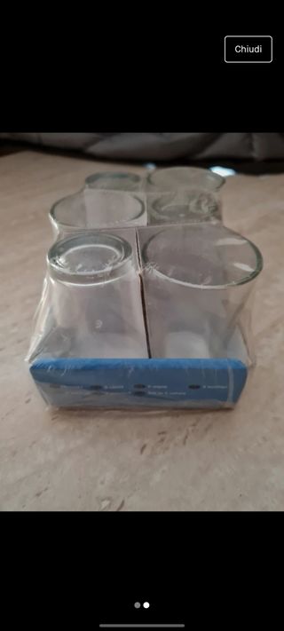 6 bicchierini vetro da caffè o amaro