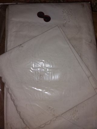 Completo  di Lenzuola  puro cotone bianco