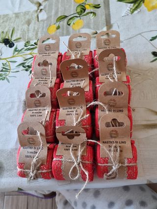 lotto nastri di lino 