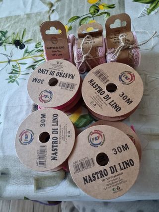 lotto nastri di lino 