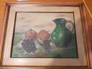 Quadro a olio raffigurante natura morta