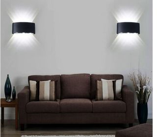 LAMPADA A LED DA PARETE 18W NERA WATERPROOF 