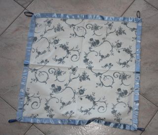 Copricuscino per sedia 53x54 cm fiorato con bordo 