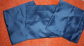 3 Copricuscini 40x43 cm in simil raso blu