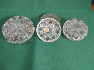 3 portabijoux in vetro. 