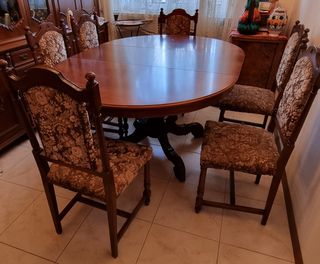 tavolo allungabile in noce anni '60