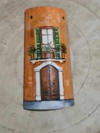 2 tegole dipinte a mano