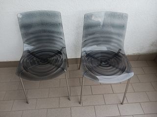 2 Sedie Calligaris LED in policarbonato