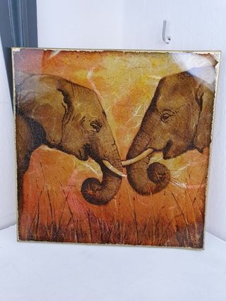 ciotola quadrata vetro con elefanti 