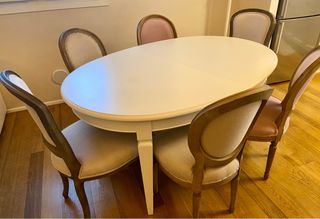 Tavolo ovale allungabile con opzione sedie 