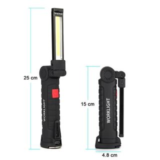 Torcia meccanico ricaricabile led cob magnetica