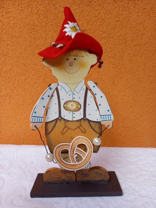 Omino tirolese in legno altezza cm 22