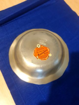 centrotavola peltro vintage