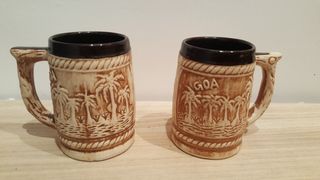 Coppia di tazze boccali indiani