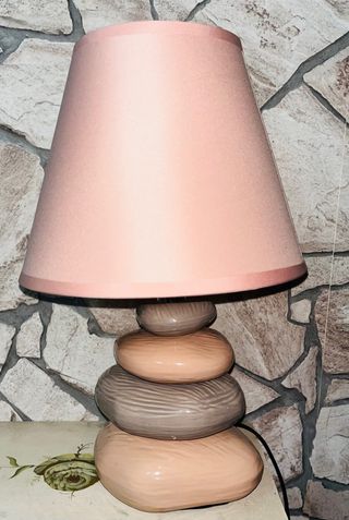 Lampada/abat-jour rosa cipria vintage
