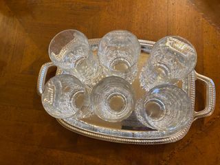 Sei Bicchieri con decoro ghiaccio