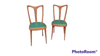 2 sedie da pranzo in faggio, Italia anni '50