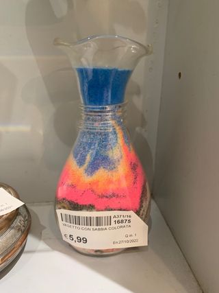 Vasetto con sabbia colorata 