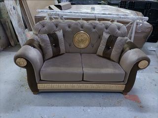 🤩Divano/salotto/poltrona VersuS in legno.Oro/arge