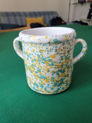 Capasa di ceramica artigianale h. 12 cm d. 12 cm