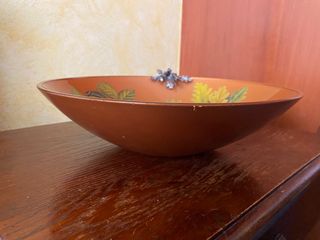 Centrotavola in vetro con inserti in argento 