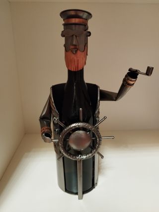 Porta bottiglia in metallo e rame