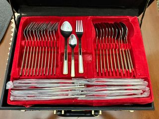 Set di posate acciaio e oro / Solingen / 72 pezzi