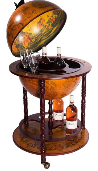 mappamondo portabottiglie 