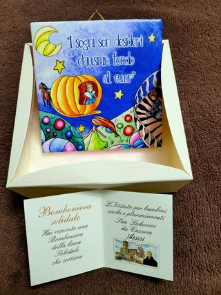 Mattonella da appendere con frase