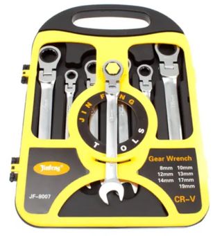 CHIAVI CHIAVE COMBINATE A CRICCHETTO 7PZ 8-19MM