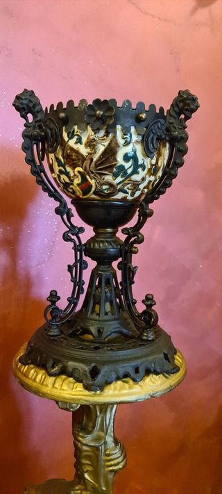 vaso alzatina cassoletta centrotavola ghisa 31cm