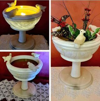 Lampada acquasantiera fontana alabastro