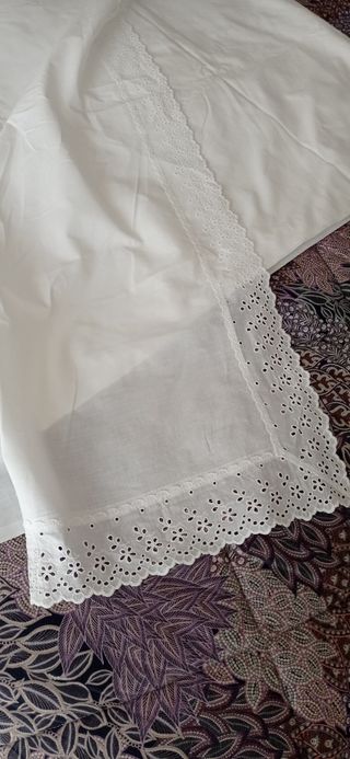 Lenzuolo matrimoniale cotone ricamo