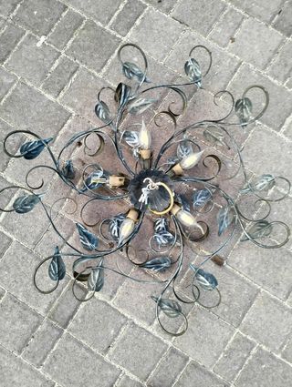 Plafoniera italiana vintage in metallo