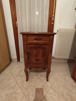 Mobiletto / Comodino legno e marmo